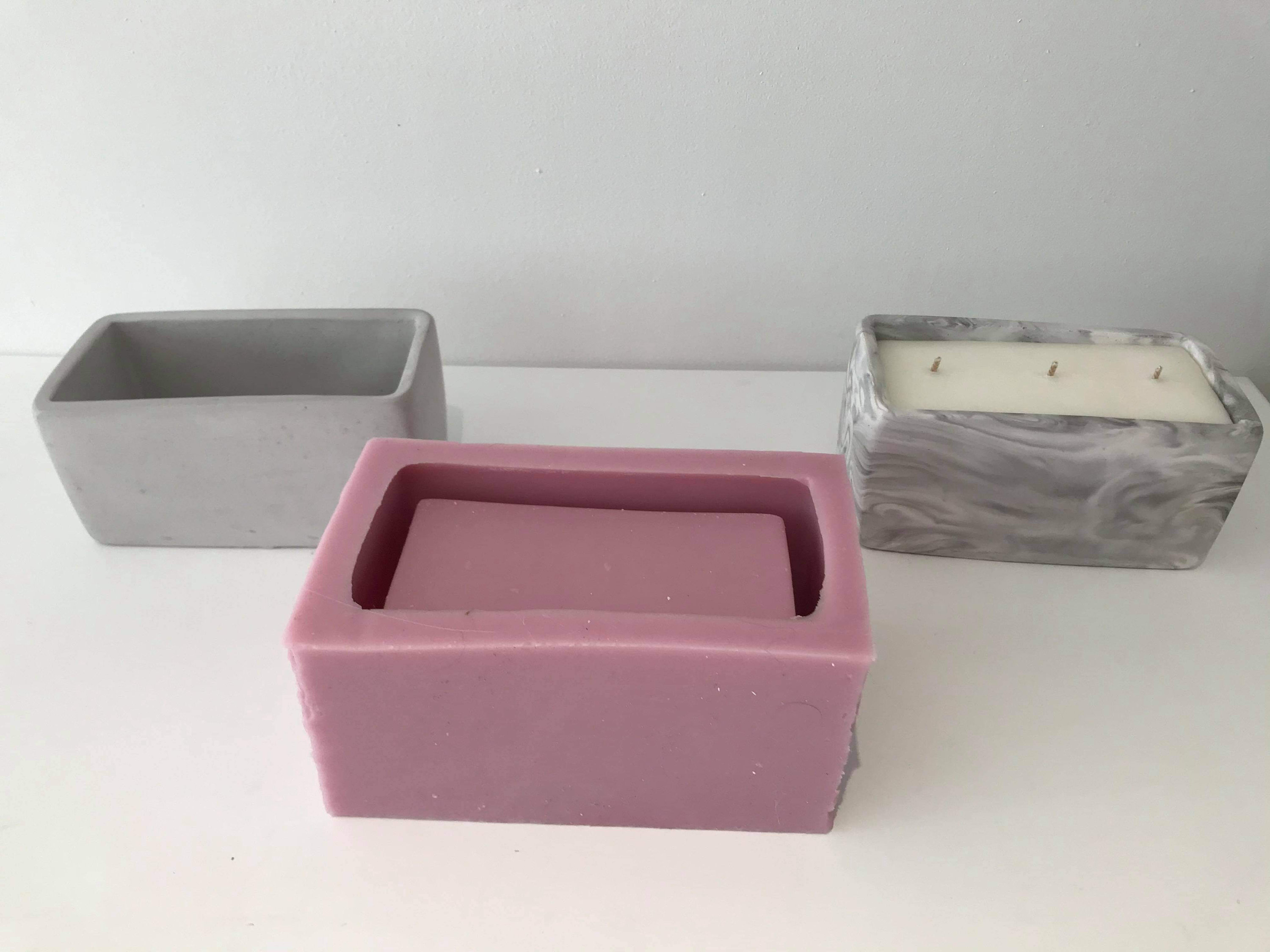 Rectangle Silicone Mould/mold for Concrete Planters/candles. UK ...