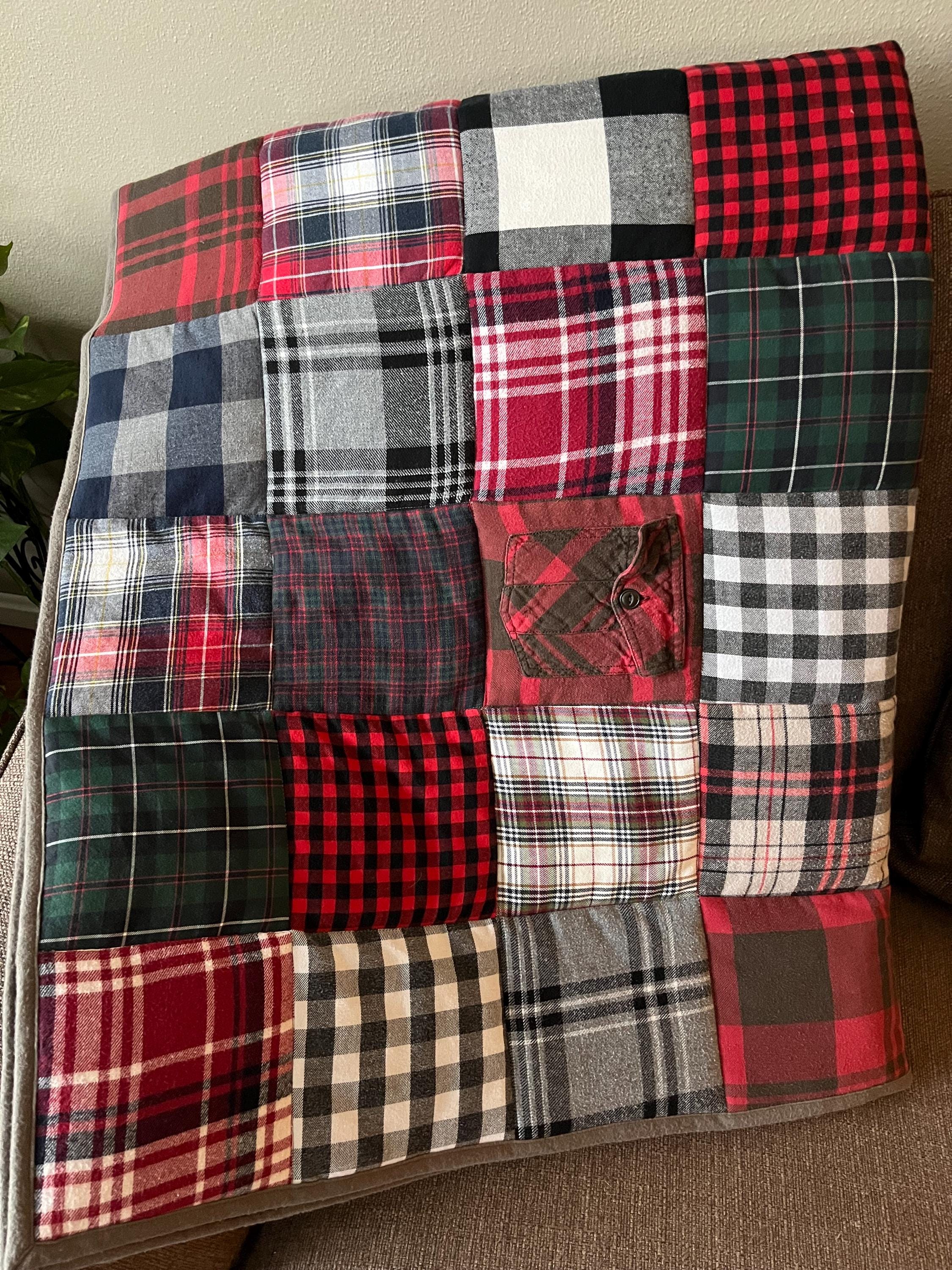 Plaid Flannel Throw Quilt - Etsy