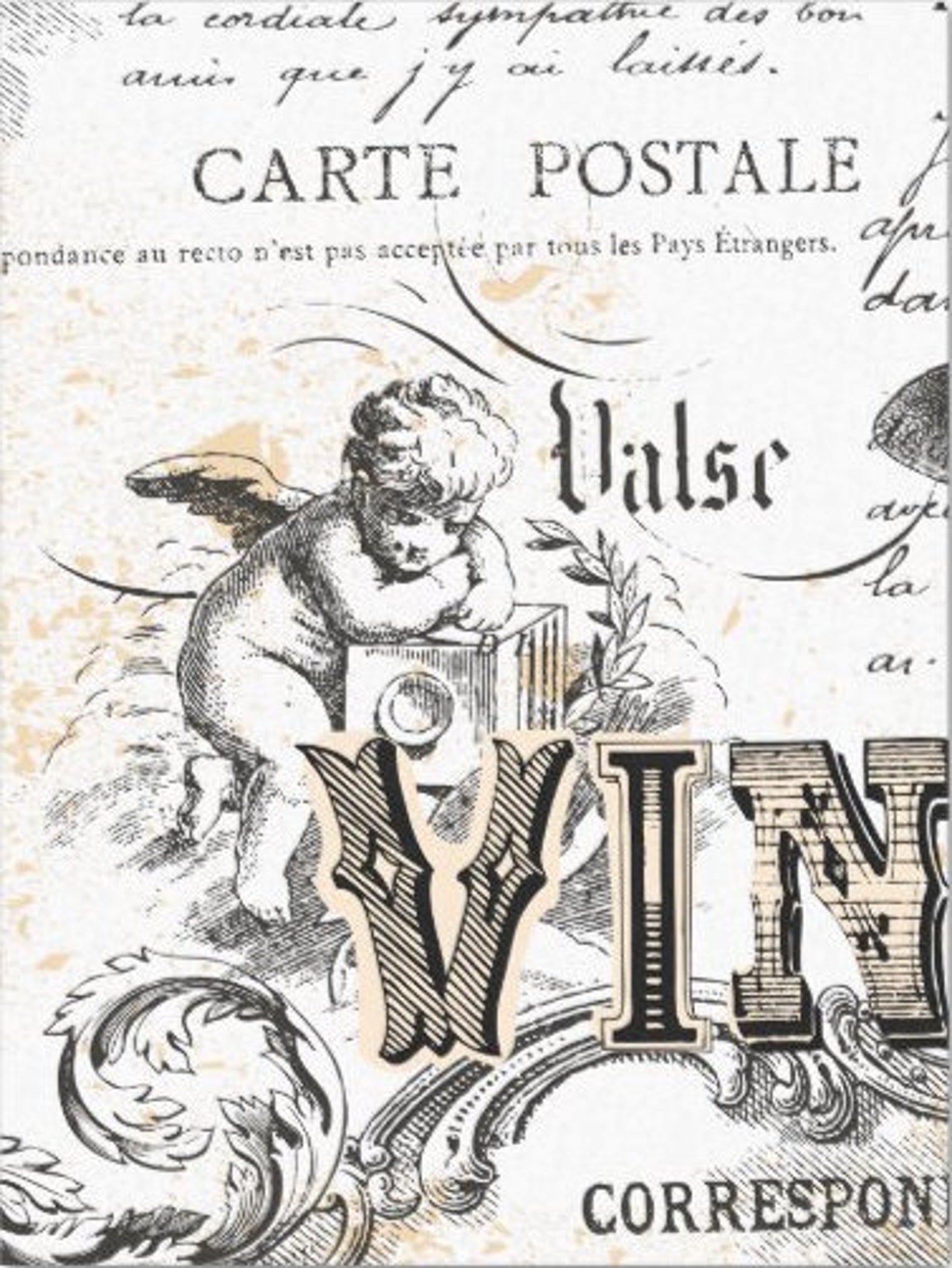 Large Decoupage Paper 20 X 30 Vintage With - Etsy