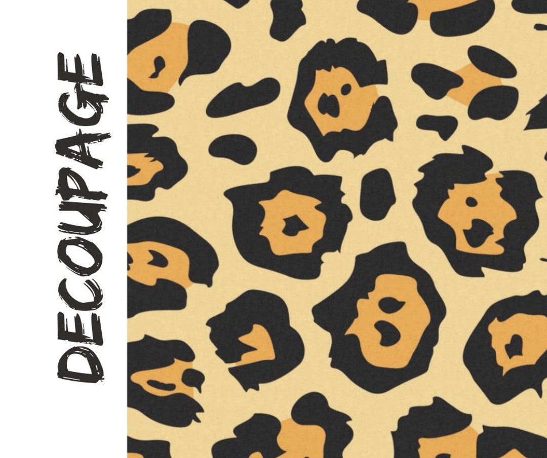 Large Decoupage Paper - 20 X 30" - Large Animal Print- With ...