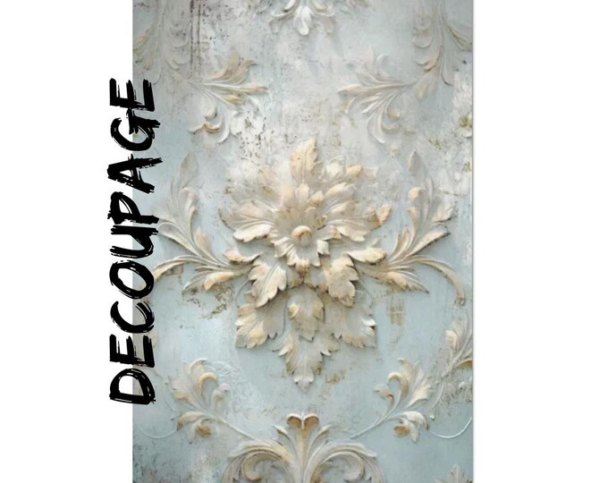 Large Decoupage Paper - 20 X 30" - Vintage Wall - Baroque - With ...