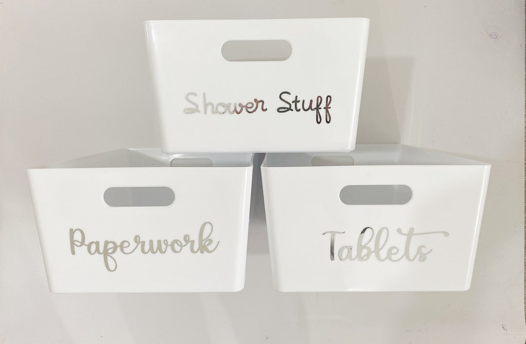 Personalised Plastic Storage Basket | Custom Home Organization | Large ...