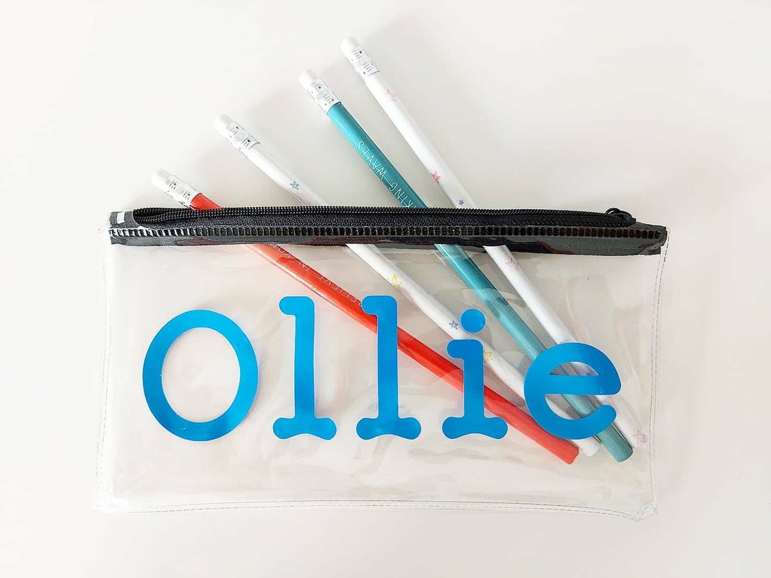 Personalised Clear PVC Pencil Case | Back to School Gift | School ...