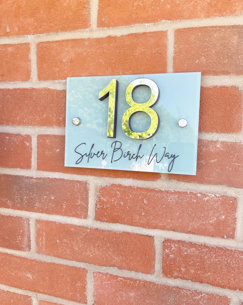 Personalised Modern Contemporary House Door Sign 3D Numbered - Etsy