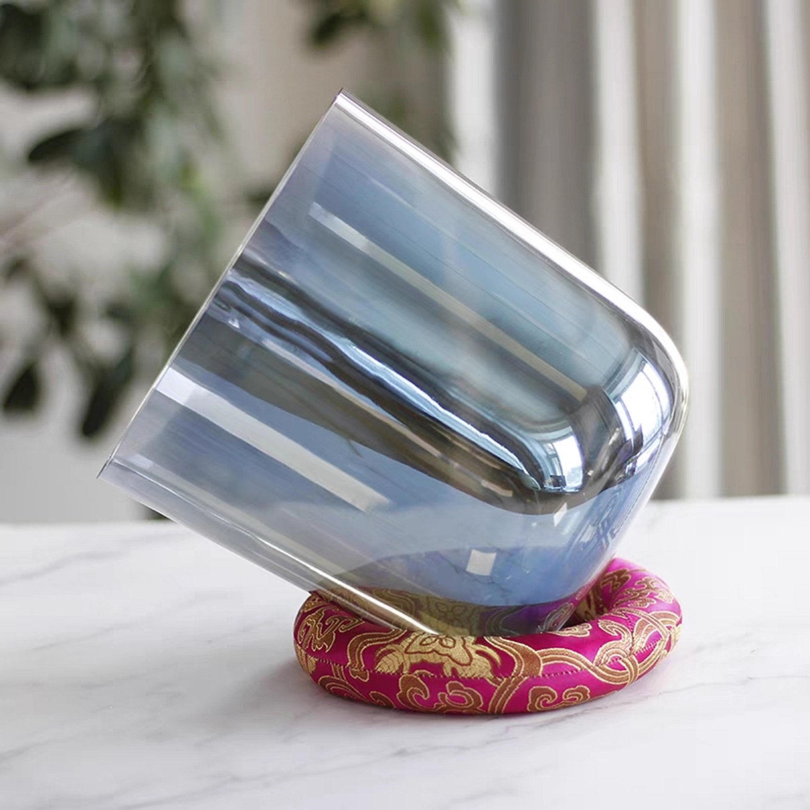 8 Inches F Note Gold Painting Labyrinth Alchemy Crystal Singing Bowl ...