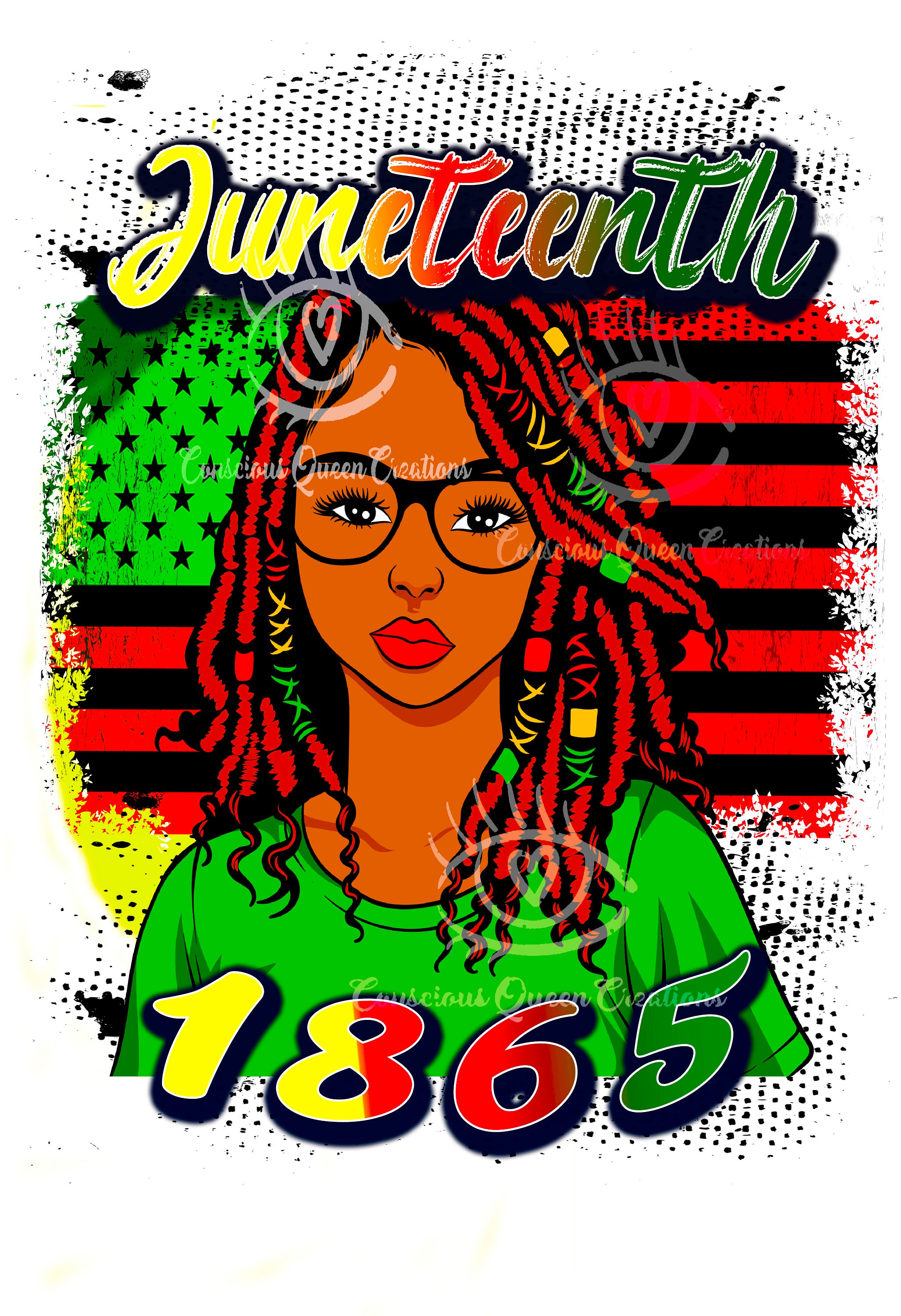 JUNETEENTH LOC'S PNG Sublimation T-shirt - Etsy