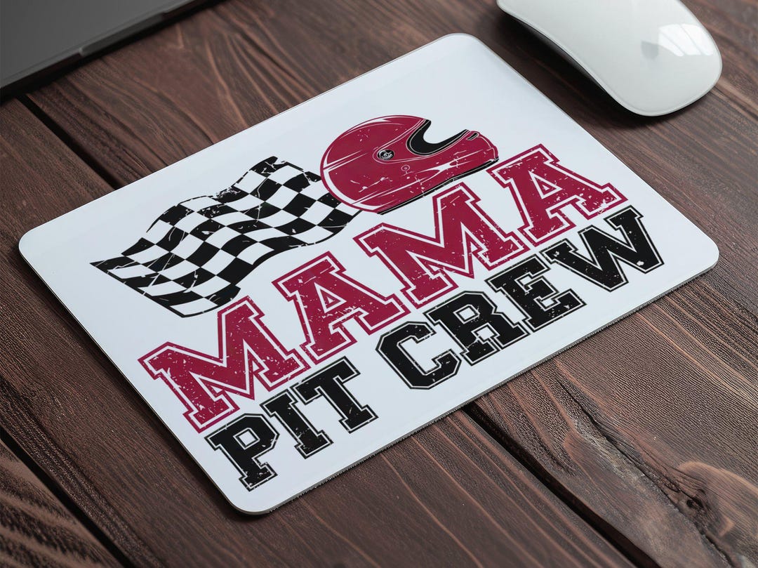 Mama Pit Crew Design, Racing Themed Mouse Pad, Sublimation PNG Mouse Pad, 9.4" X 7.9", Novelty ...