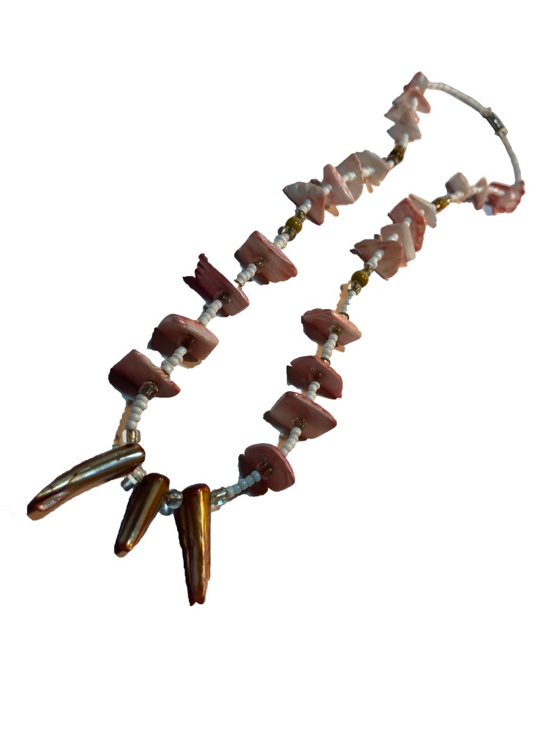 El Salvador Pink Pooka Shell Necklace - Etsy