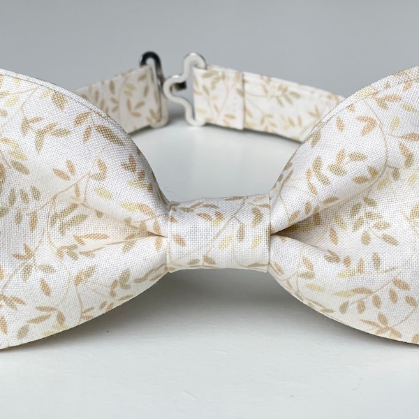 Beige Bow Tie - Etsy