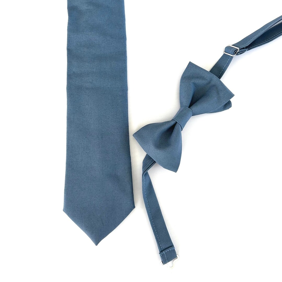 Dusty Blue Blue Long Tie- Bow Tie- Cardinal Blue Bow Ties All Sizes ...