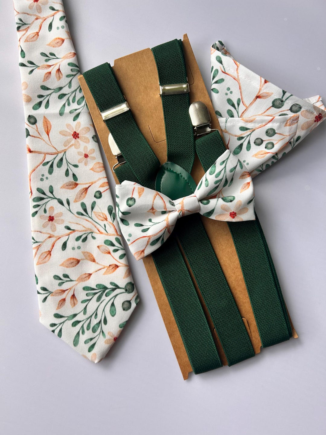 Autumn Leaves Bow Tie-regular/skinny Long Tie-pocket Square-suspenders ...