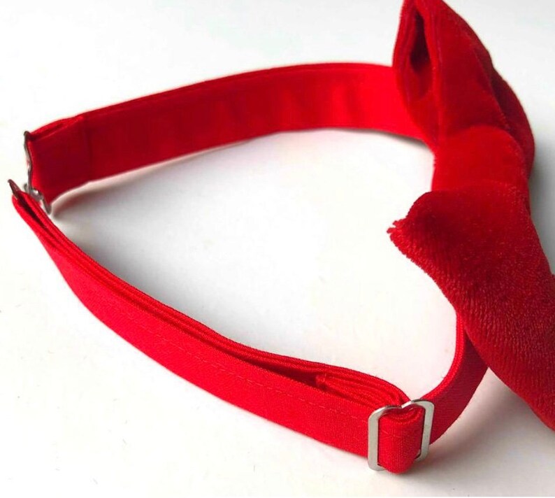 Red Bow Ties Red Velvet Bow Tie Mens Bow Ties Kids Bow | Etsy