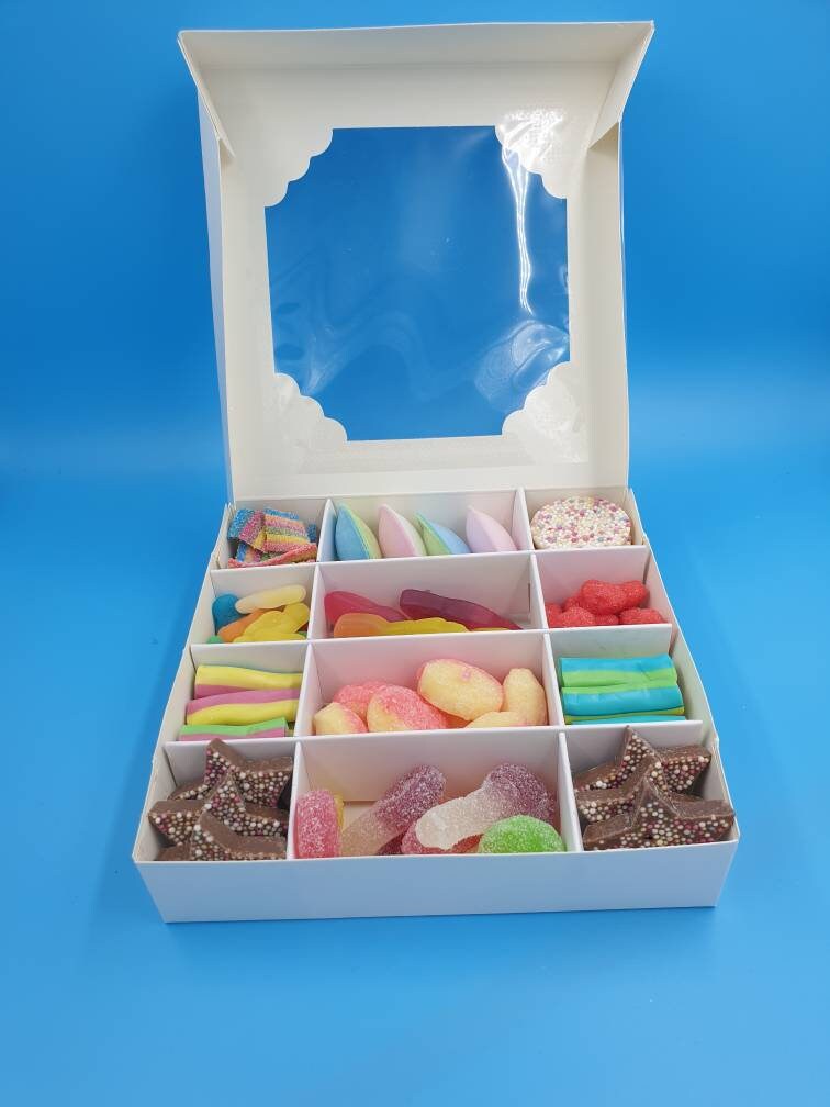 Pic N Mix Boxes With Sections. Sweets. Gift. Postal Treat. Pic N Mix ...