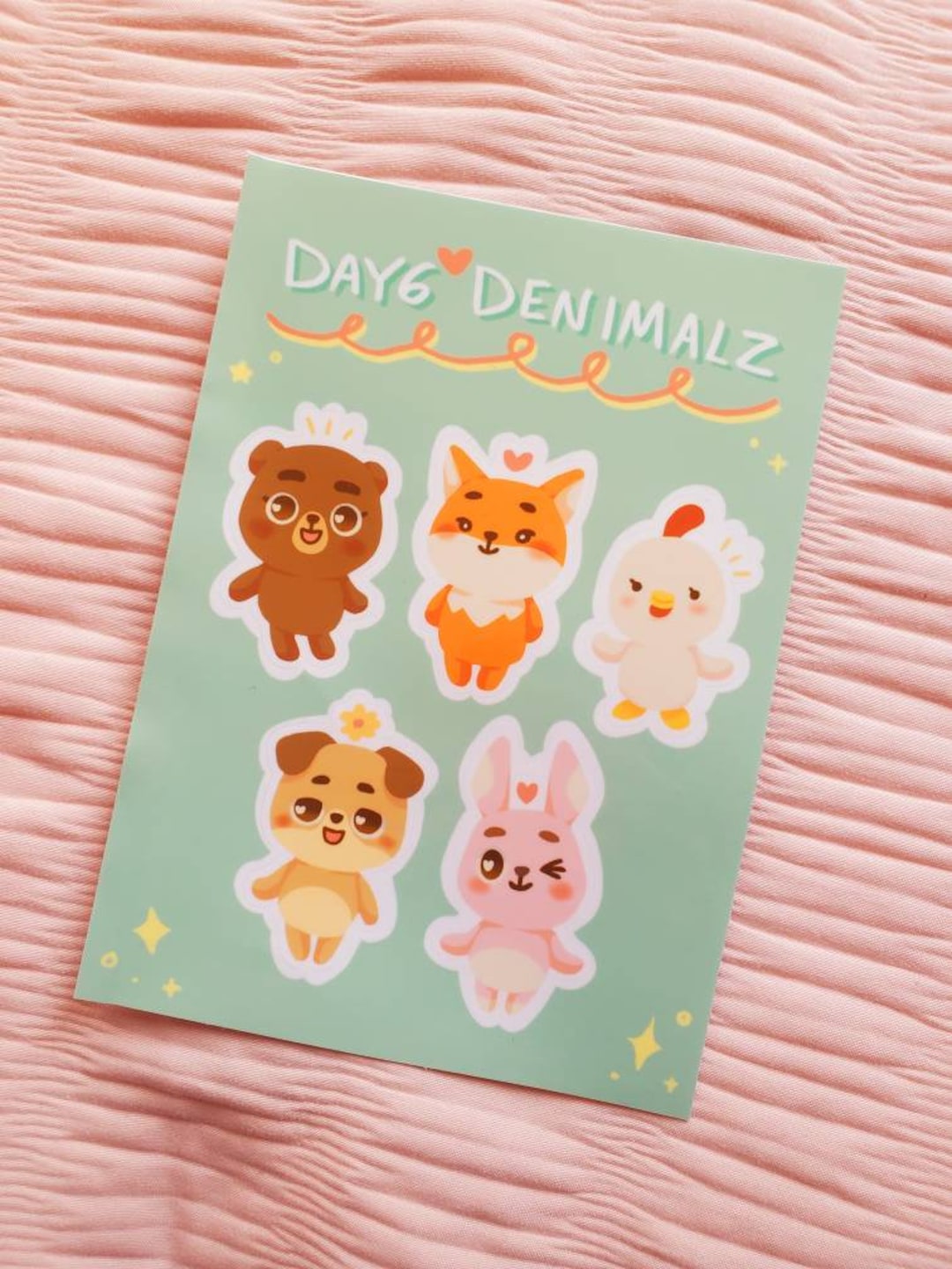 Day6 Denimalz Vinyl Sticker Sheet - Etsy