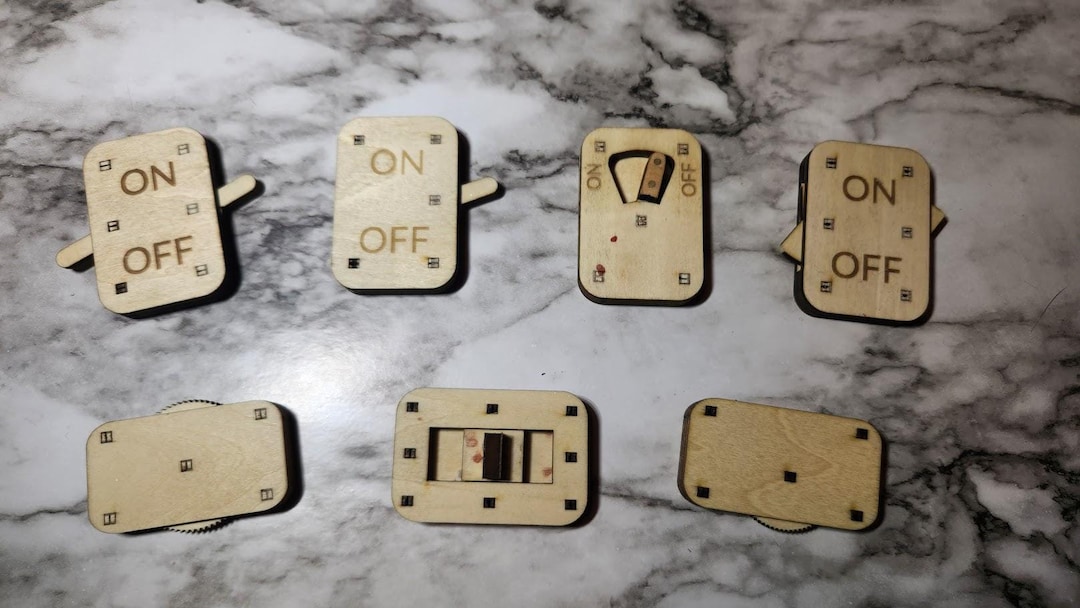 Laser Cut Fidget Switches 7-in-1 SVG Bundle Interactive Child's Toy ...