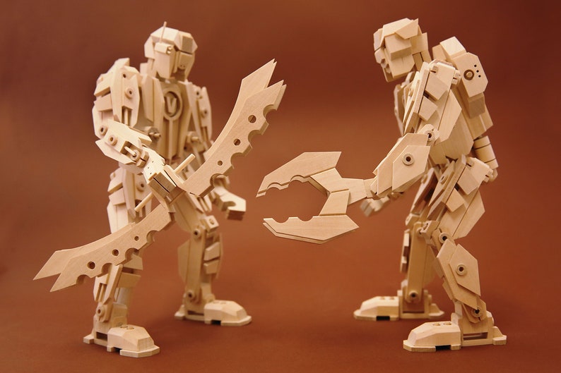 Wooden Robot PREMIUM LINE TITAN Handcrafted - Etsy