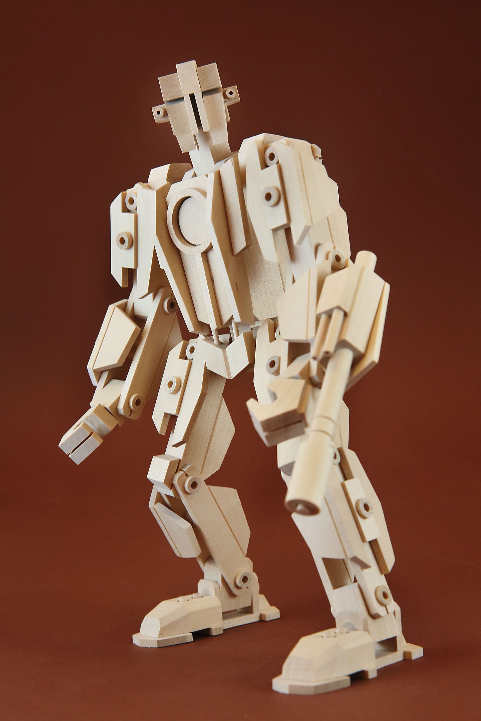 Wooden Robot, Level 6 Handcrafted - Etsy