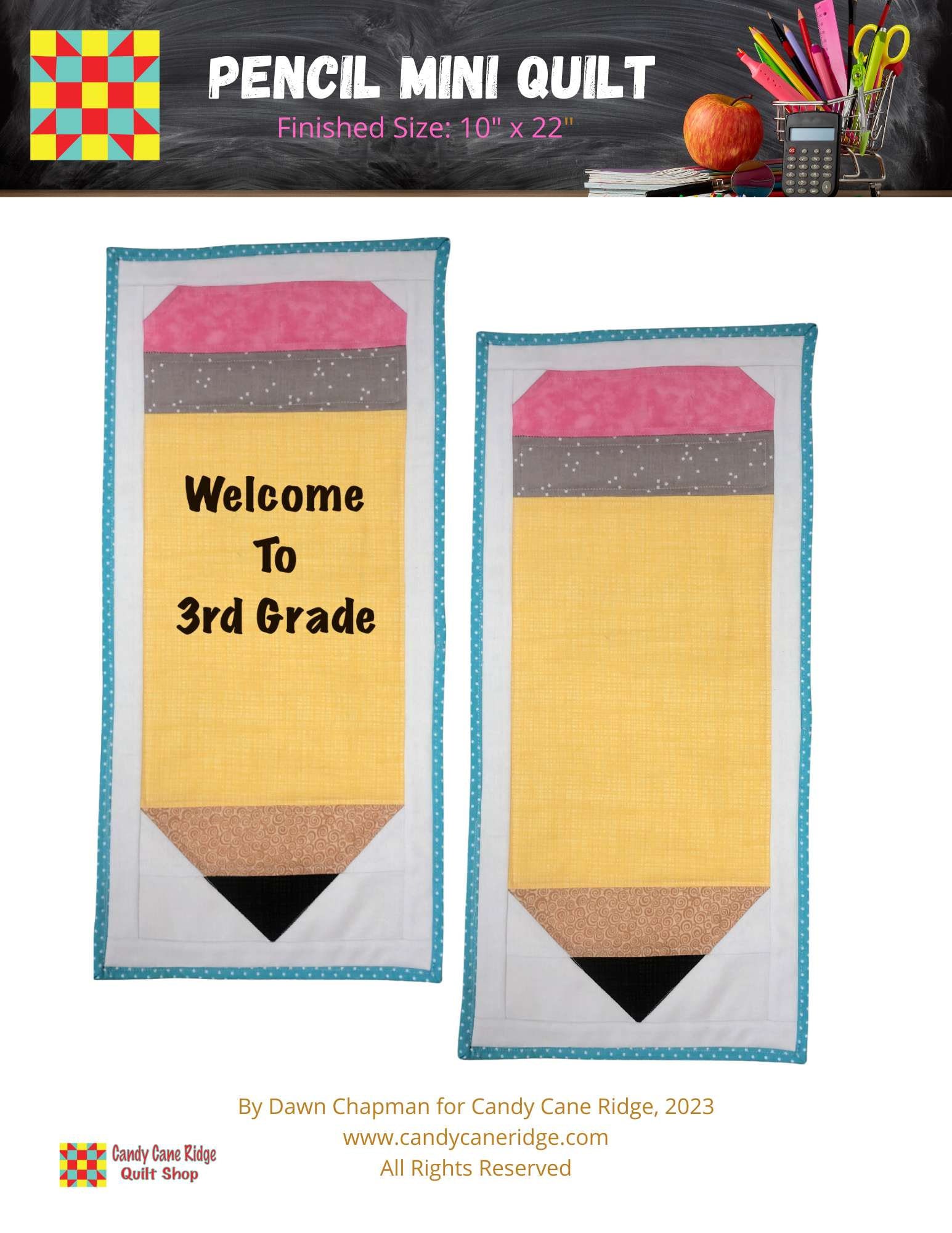 Pencil Mini Quilt Digital Download Pattern - Etsy