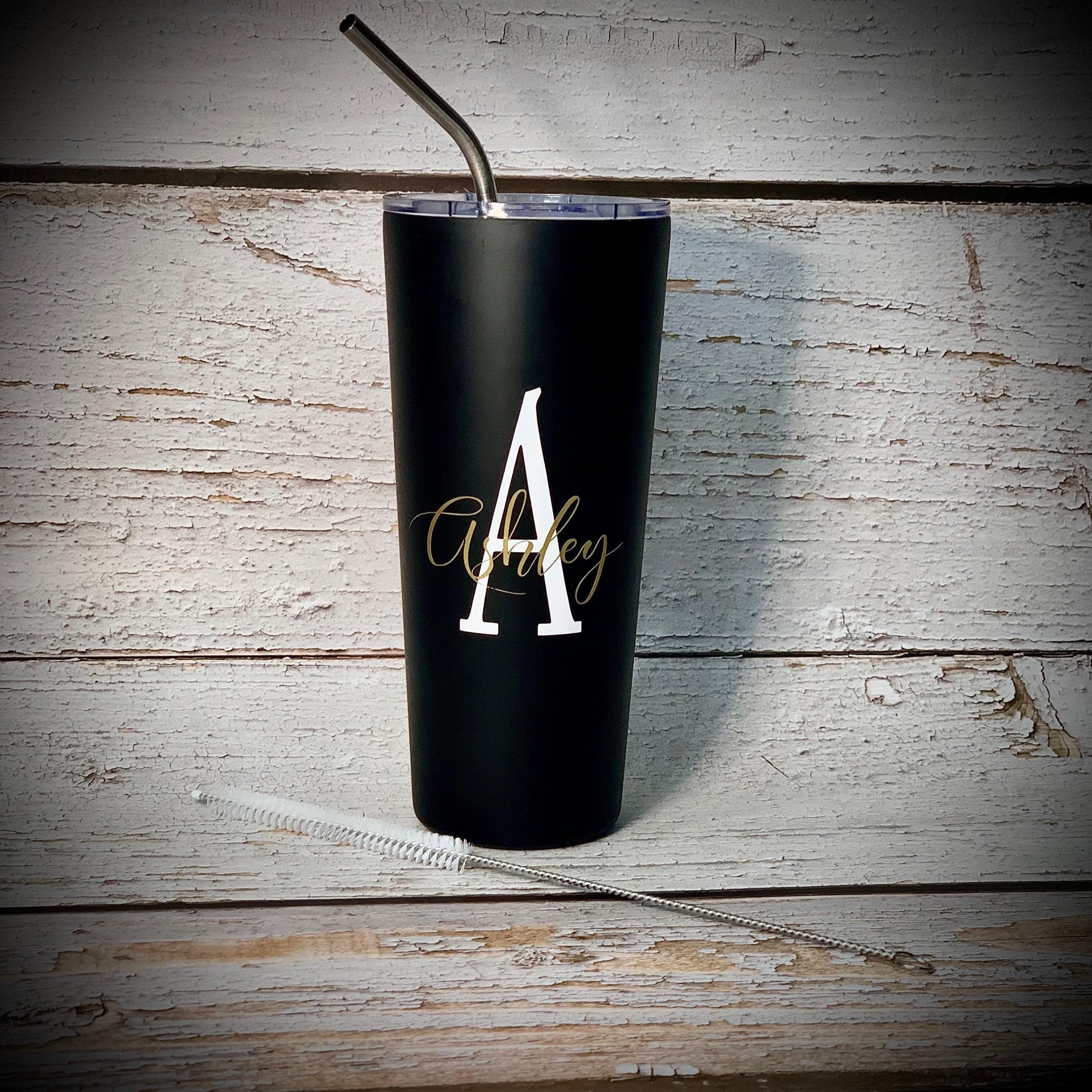 Personalized Tumblers Monogram Tumblers Tumbler With Straw | Etsy