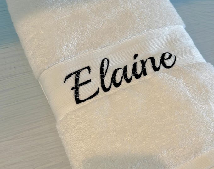 Make Your Own Monogrammed Embroidered Hand Towel, Personalized Linen ...