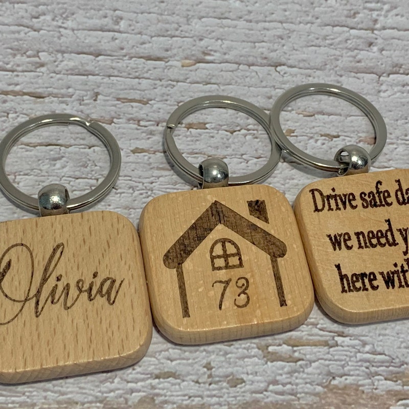 Wooden Key Chain - Etsy