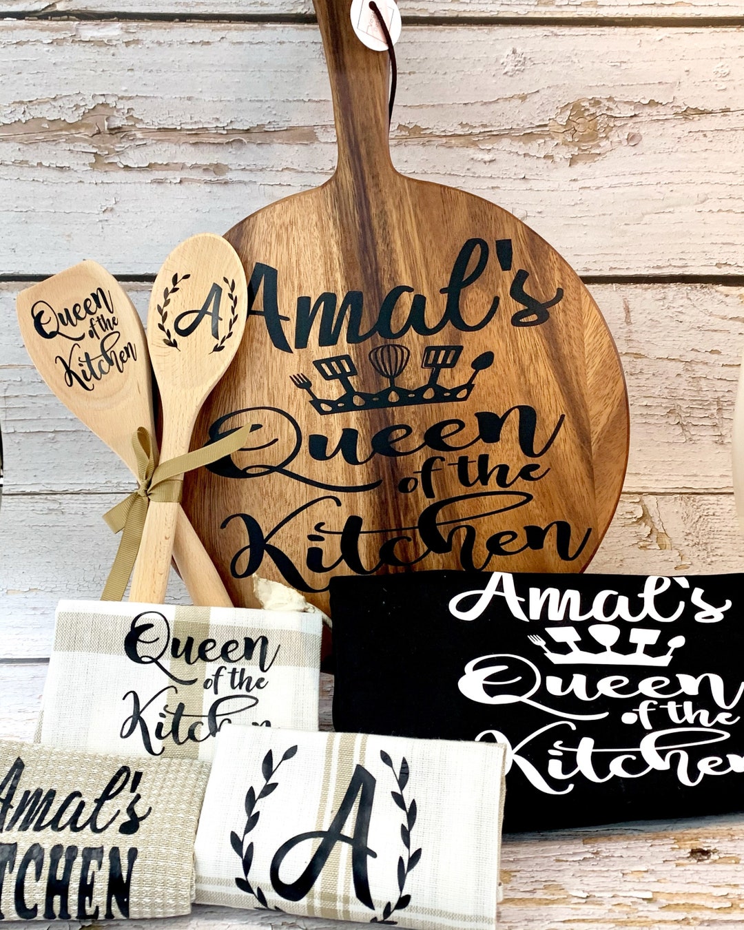 Personalized Serving Board Kitchen Set, Housewarming Gift - Etsy