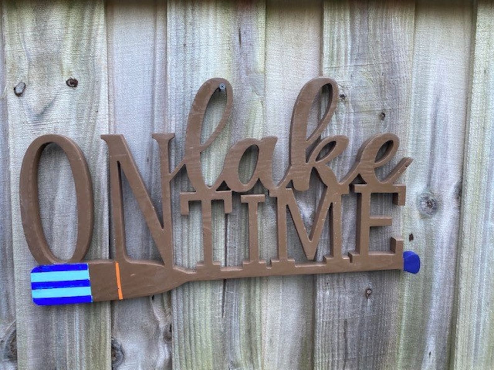 On Lake Time Wall Hanger, on Lake Time Sign, Modern Wall Art, Farmhouse ...