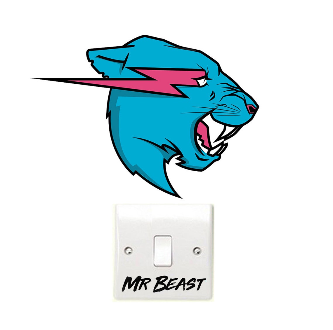 Mr Beast Light Switch Wall Art Vinyl Stickers | Etsy