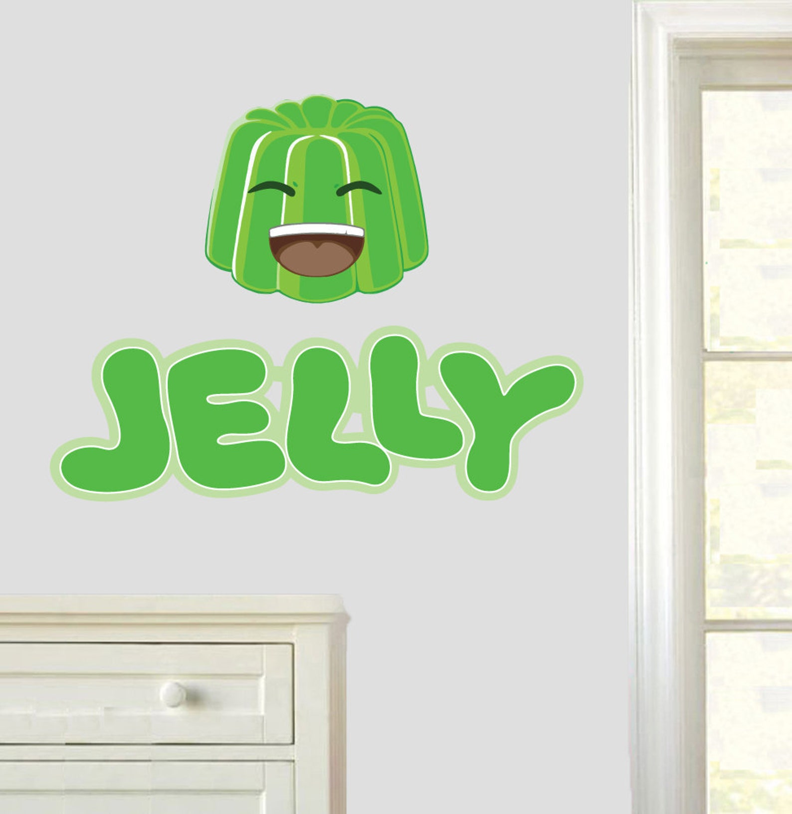 Jelly Logo Design Wall Art Vinyl Stickers | Etsy