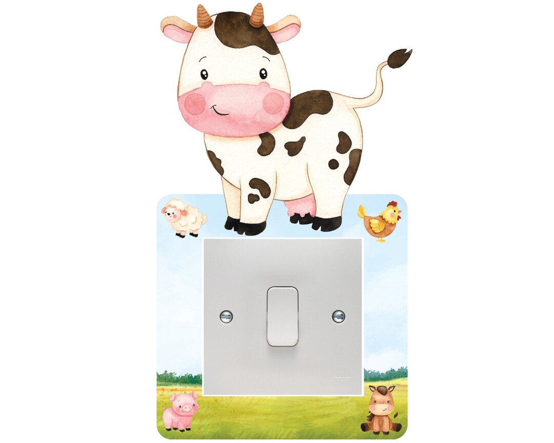 Farm Animals Light Switch Surround Art Sticker Children's - Etsy