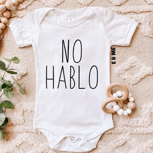 No Hablo Funny Baby Onesie® - Gender Neutral Spanish Gift - Etsy