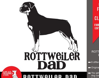 Rottweiler Dad Svg - Etsy