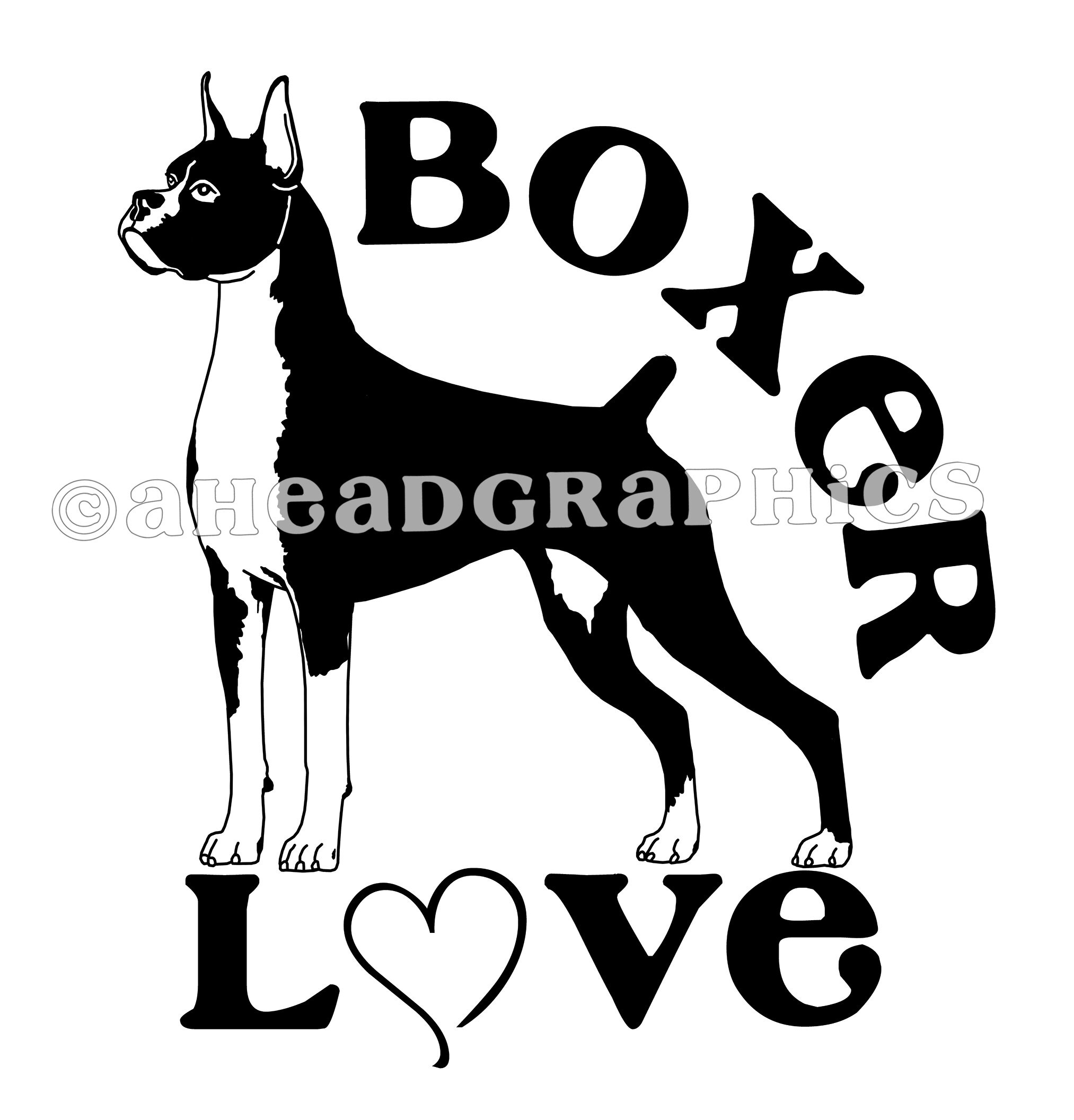 Boxer SVG y archivo de corte para artesanos Arte para perros ...