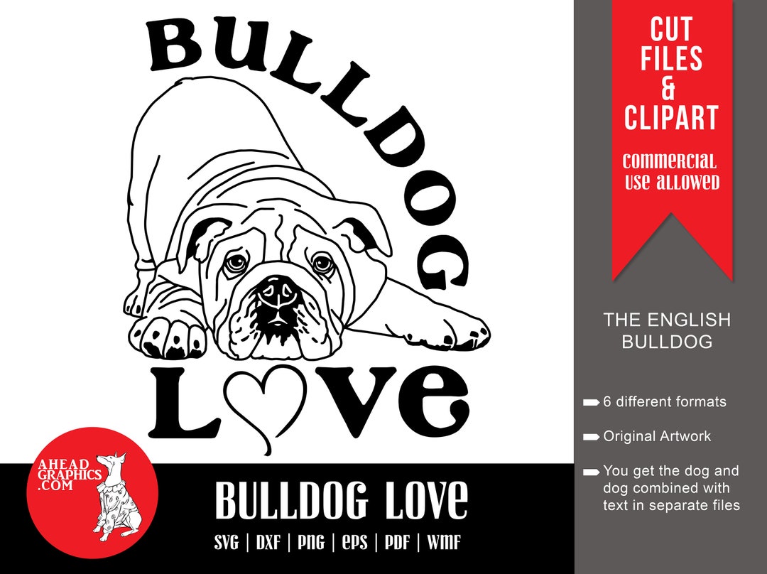 Bulldog SVG and Cut File for Crafters - Dog Art - Bulldog Illustration ...