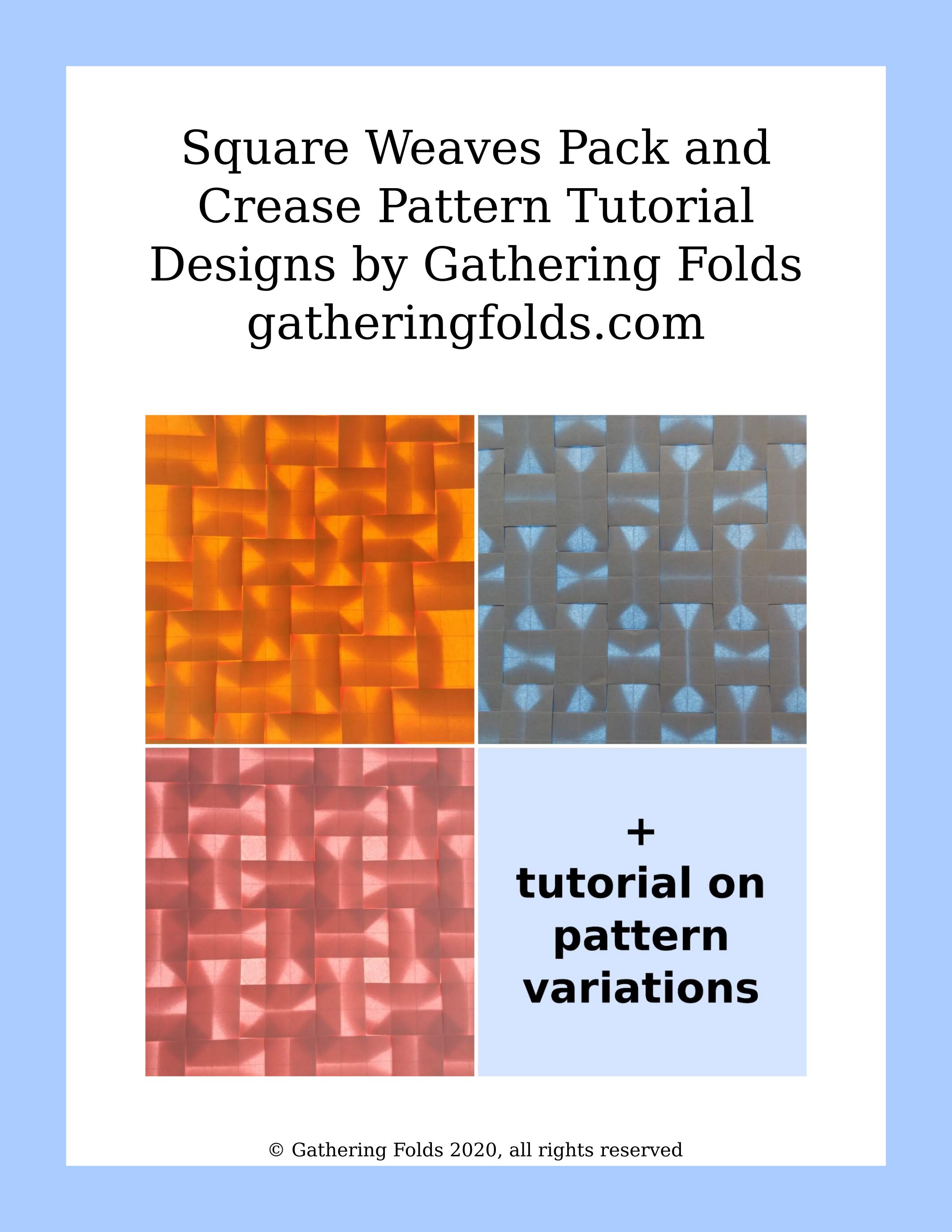 Three Square Weaves + Tessellation Tutorial, Geometric Puzzle, Origami ...