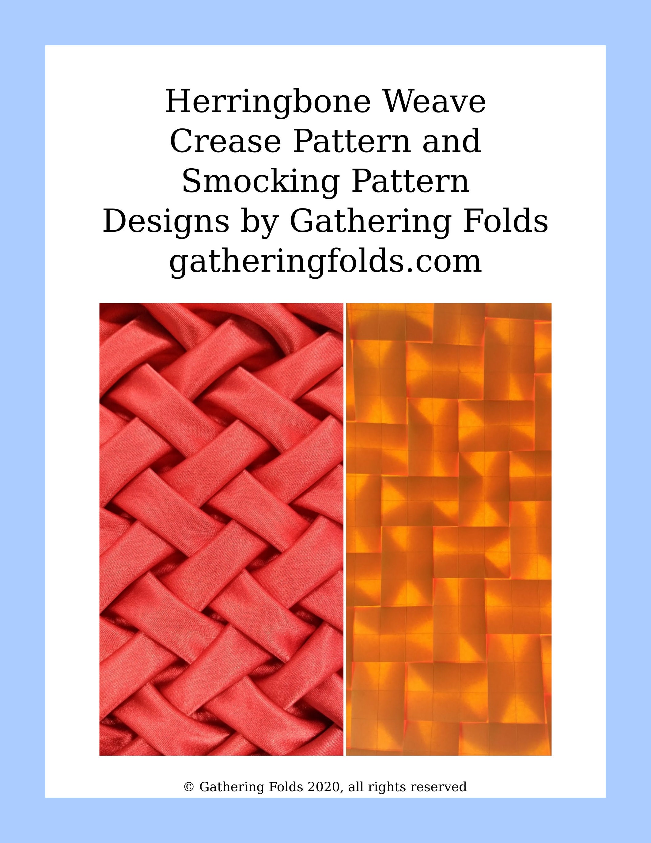 Herringbone Weave, Fabric Manipulation, Craft Technique, Origami Crease ...