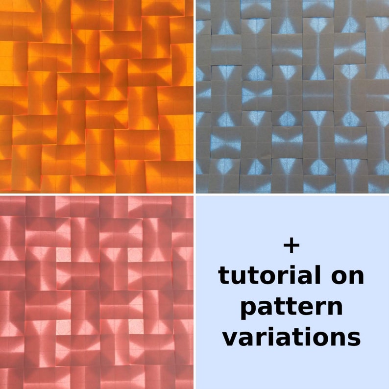 Three Square Weaves + Tessellation Tutorial, Geometric Puzzle, Origami ...