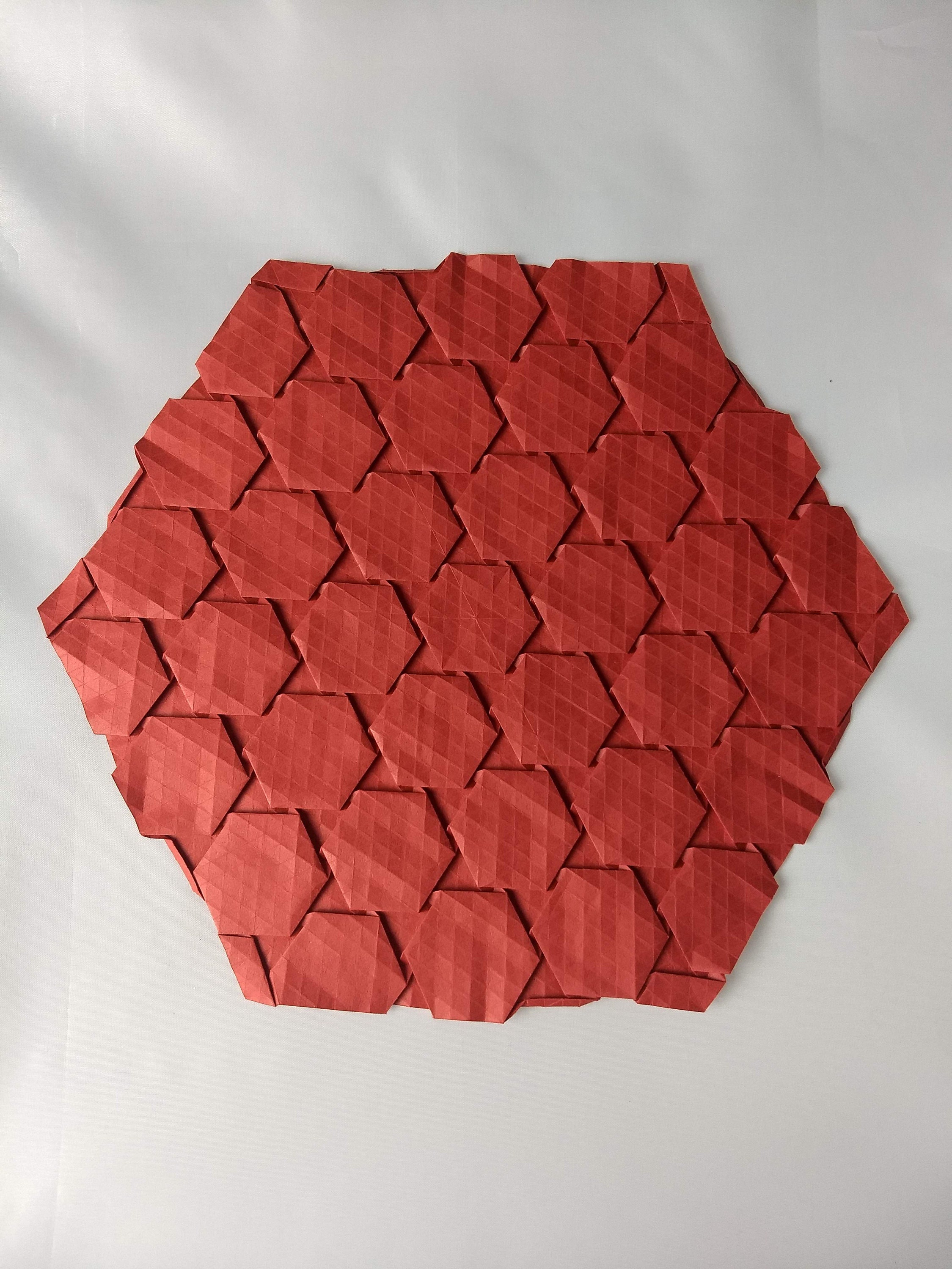 Half-adjacent Tilings Tessellation 4-pack, Origami Crease Patterns ...