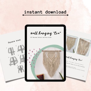 Macrame PATTERN and Knot Guide for DIY Wall Hanging, Digital Download ...