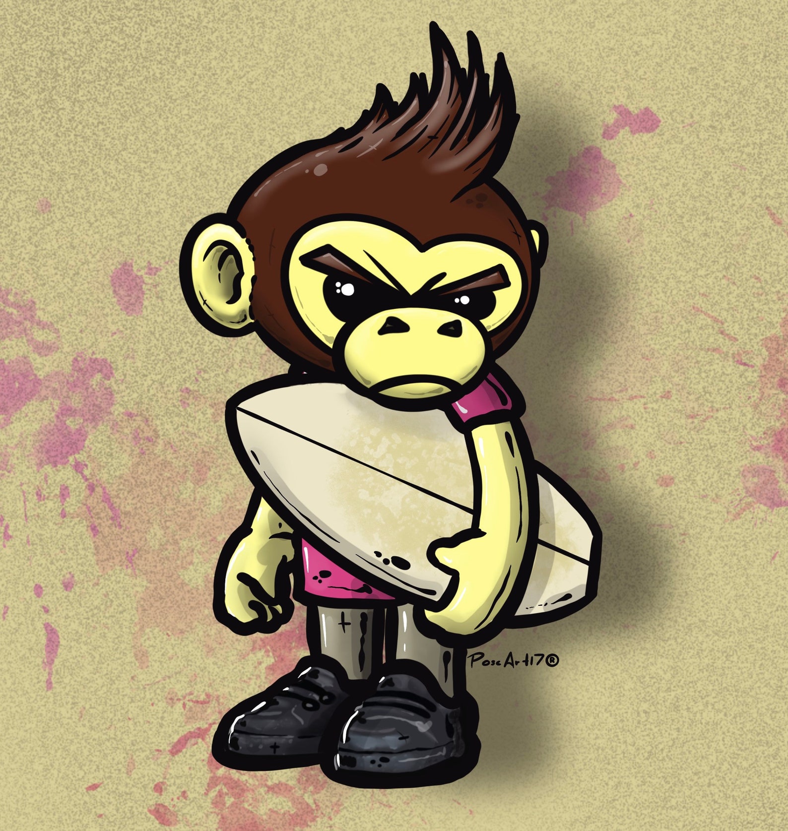 Stickers monkey Designed by Poscart17 - Etsy
