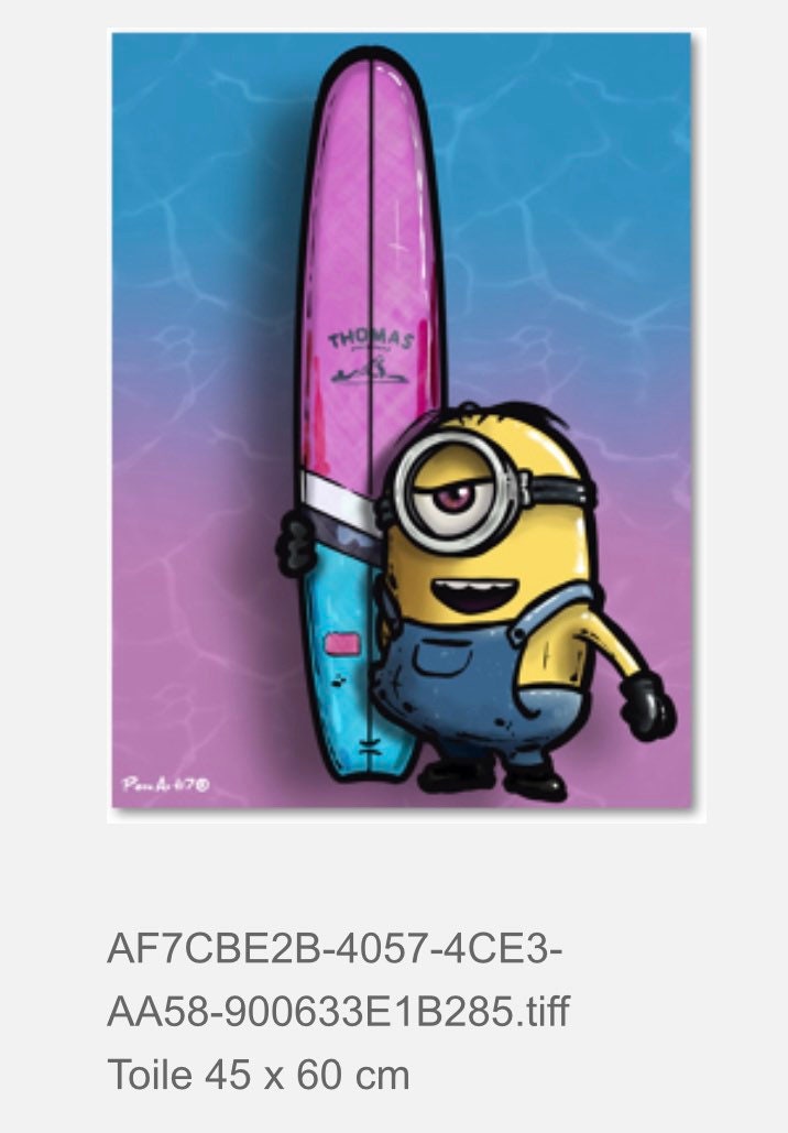 Toile Minion Surfing 45 par 60cm - Etsy France