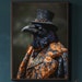 Raven Wearing Clothes Wall Art Print, Vintage Gothic Painting Portrait ...