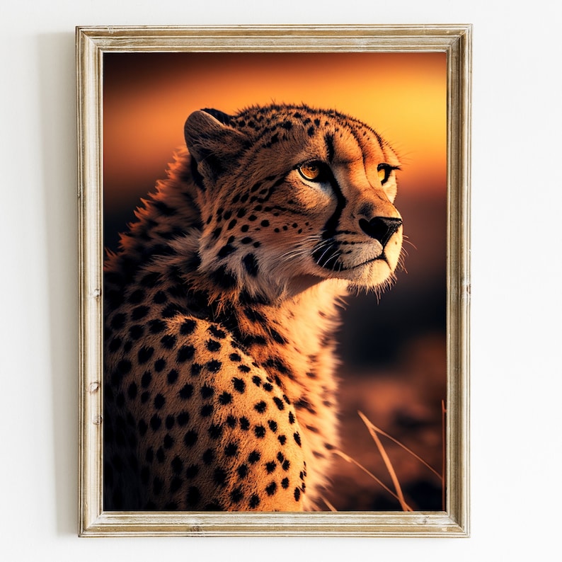 Cheetah Portrait Art Print: African Big Cat Photo (digital Download) - Etsy