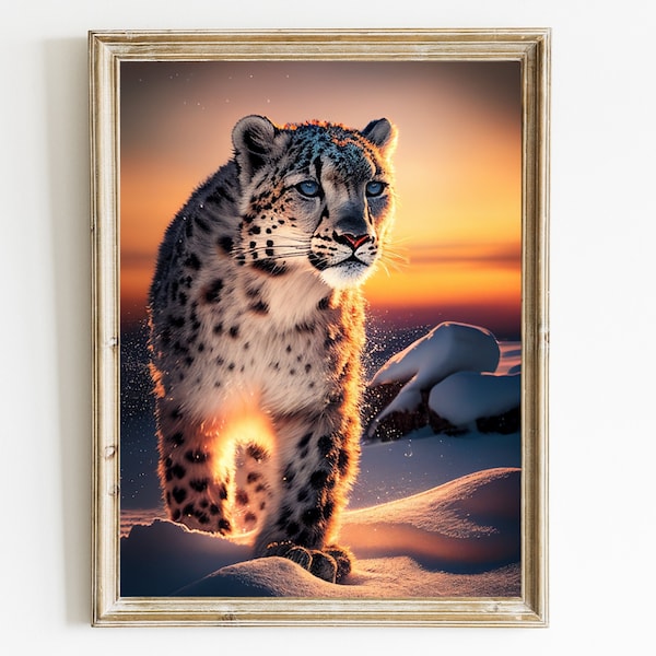 Snow Leopard Art - Etsy