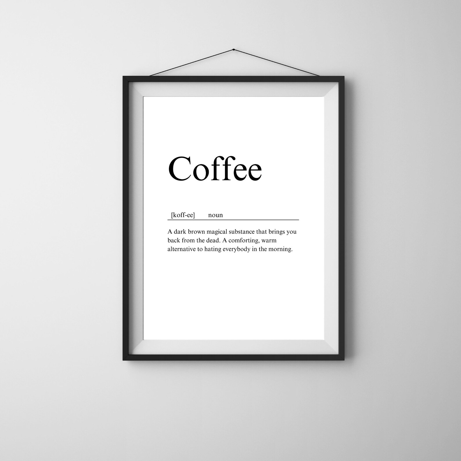 Modern Coffee Wall Art Prints for Home, Elegant Coffee Definition Art ...