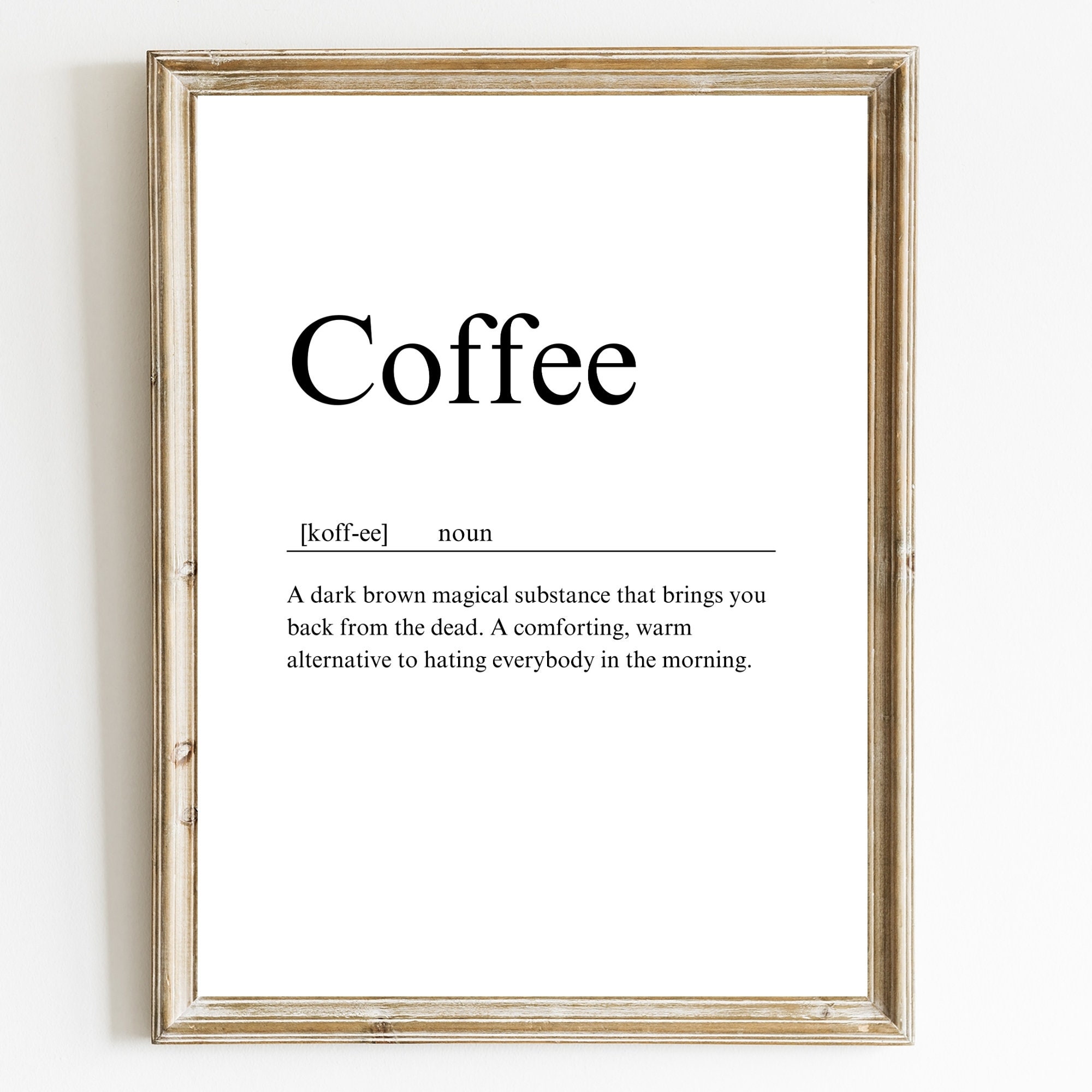 Modern Coffee Wall Art Prints for Home, Elegant Coffee Definition Art ...