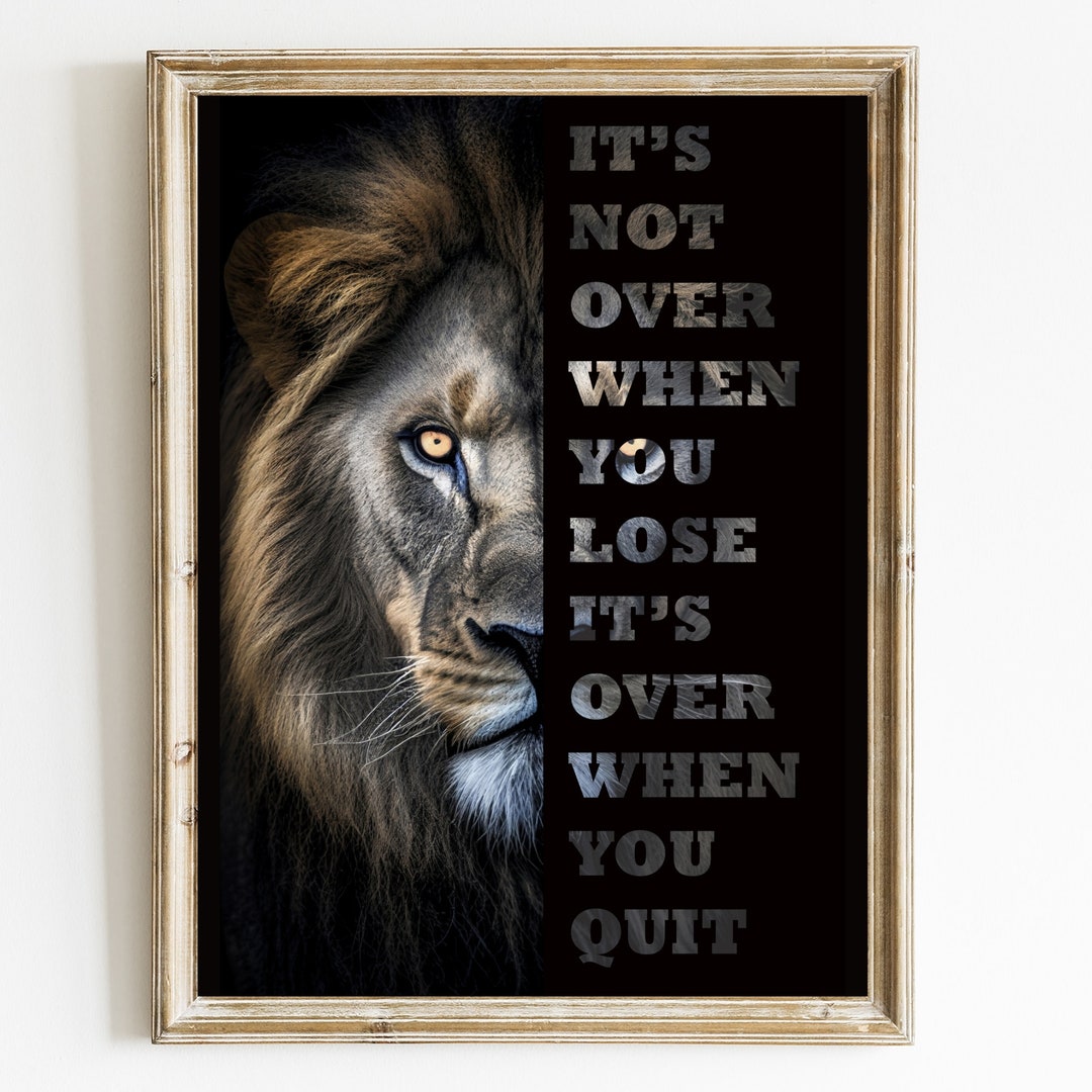 Its Not Over Print, Gym Motivation, Motivational Print, Inspirational ...