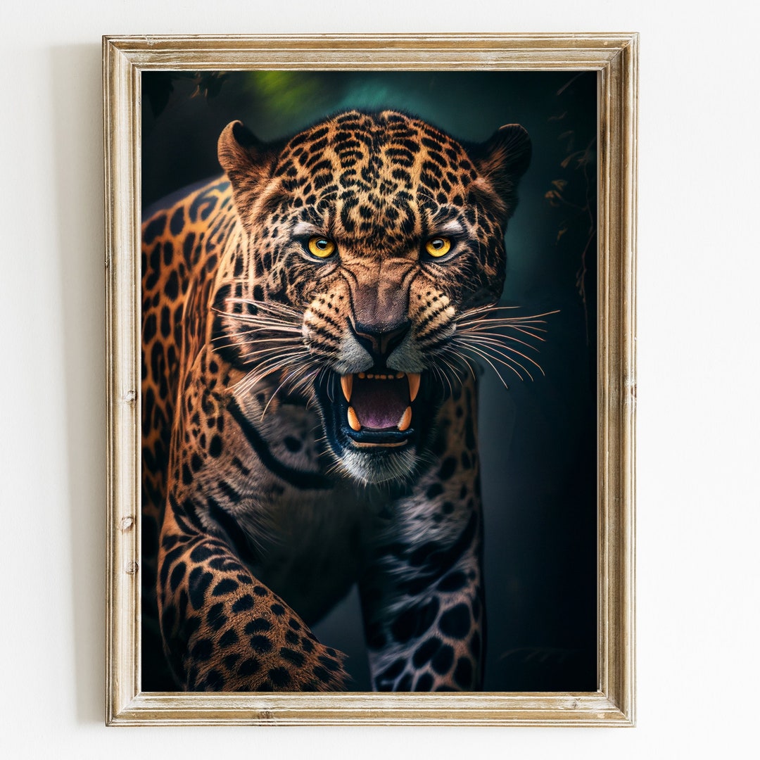 Jaguar Portrait Wall Art: Big Cat Digital Print (digital Download) - Etsy