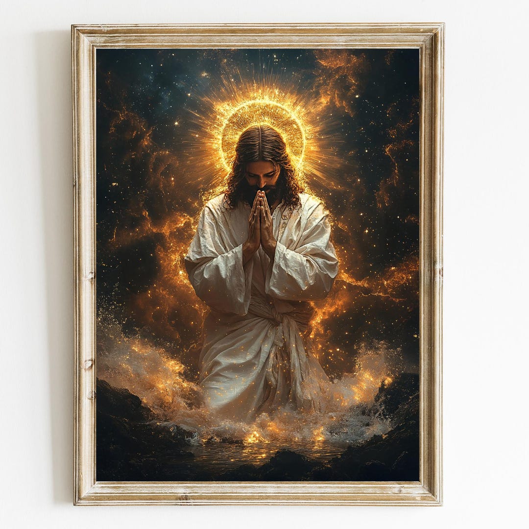 Boho Jesus Portrait: Minimalist Religious Art (digital Download) - Etsy