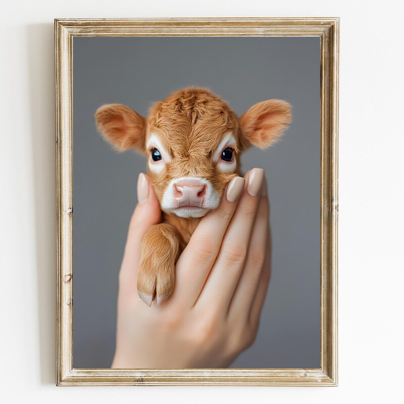 Baby Cow in Hand - Etsy